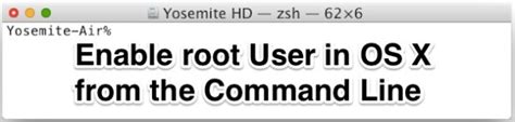 How To Enable And Disable Root User From Command Line In Mac Os X