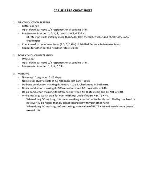 Pta Summary Sheet Pdf Science And Mathematics