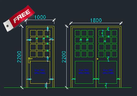 Aluminium Doors And Windows Dwg Cad Drawing Free Download