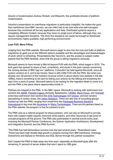 Mainframe And Midrange Migration According To Microsoft Pdf Operating Systems Computer