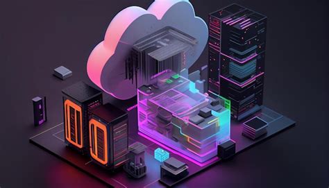 Premium Photo Cloud Technology Concept Data Center Concept Ai Generated Image