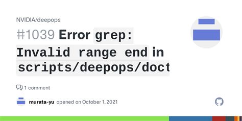 Error `grep Invalid Range End` In `scriptsdeepopsdoctlsh` · Issue