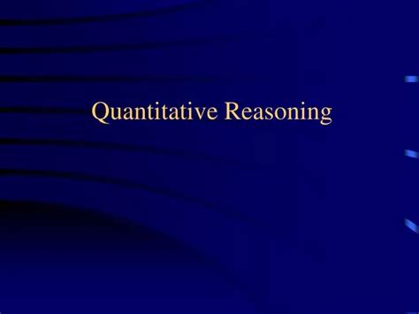 PPT Quantitative Reasoning PowerPoint Presentation Free Download ID