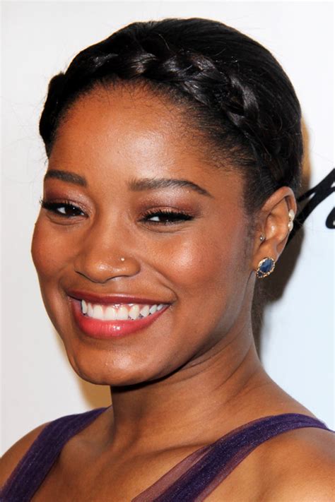 Keke Palmer Straight Black Crown Braid Hairstyle Steal Her Style
