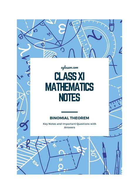 Class 11 Maths Binomial Theorem Notes All Important Notes