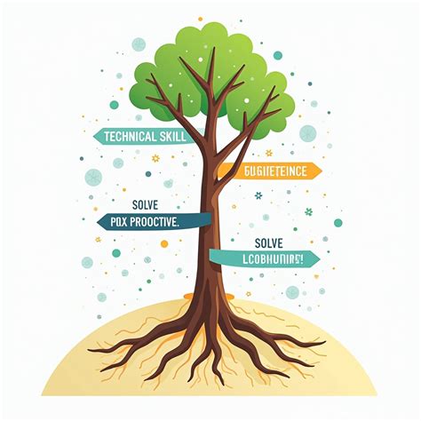 Illustrating Engineering Growth With Vibrant Roots And Branches