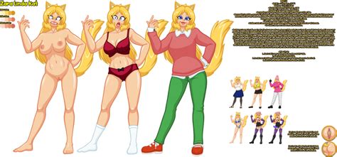 Rule 34 Cat Ears Cat Tail Catgirl Character Profile English Text Lingerie Naked Reference