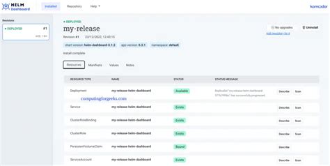 How To Manage Your Helm Charts Using Helm Dashboard ComputingForGeeks