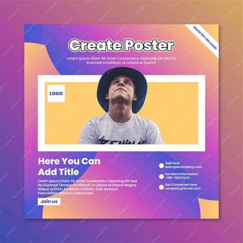 Afiche Publicitario Con Un Diseño Simple Y Un Fondo Colorido Vector Premium