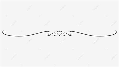Simple Romantic Page Break Vector Page Break Divider PNG And Vector With Transparent