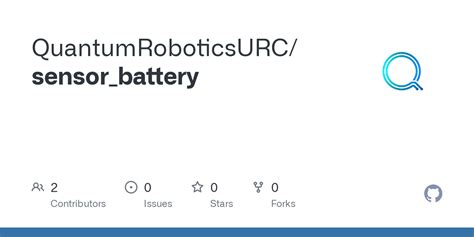 Github Quantumroboticsurc Sensor Battery
