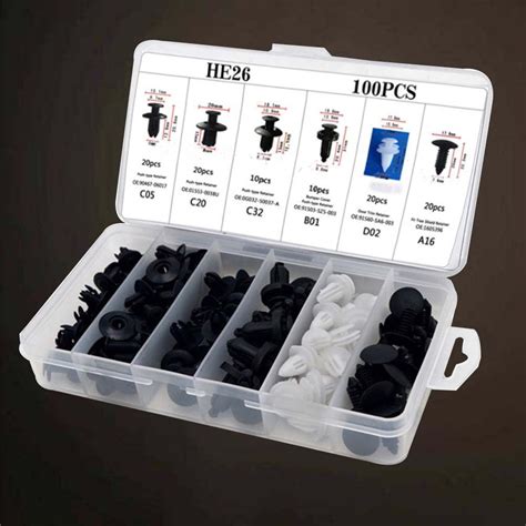 Ounona Car Body Trim Clips Set Assorted Color Plastic And Nylon