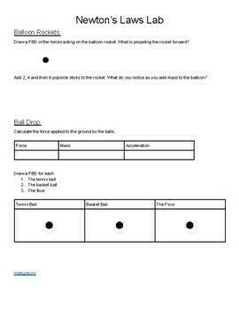 Newton S Laws Lab By Ms Gallegos Fun Physics TPT