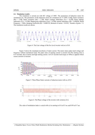 A Simplified Space Vector Pulse Width Modulation Method Including Over Modulation Operation For