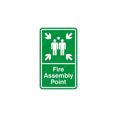 Premium Vector Fire Assembly Point Sign Vector Template