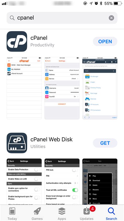 connect to cpanel webmail whm via cpanel app ios mondoze cloud