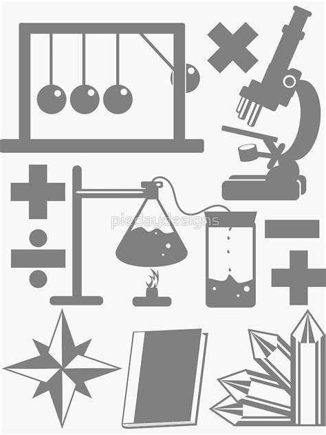 Science Pattern Sticker By Piedaydesigns Redbubble