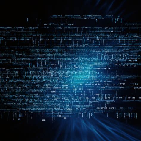 Dark Blue Background With Computer Code Stock Illustration