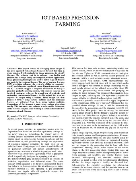 Ieee Paper Iot Based Precision Farming Download Free Pdf Python