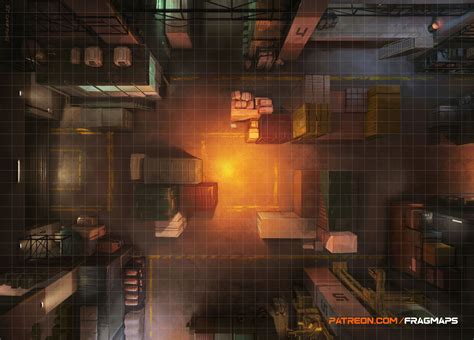 Container Warehouse Frag Maps Tabletop Rpg Maps Cyberpunk Dnd