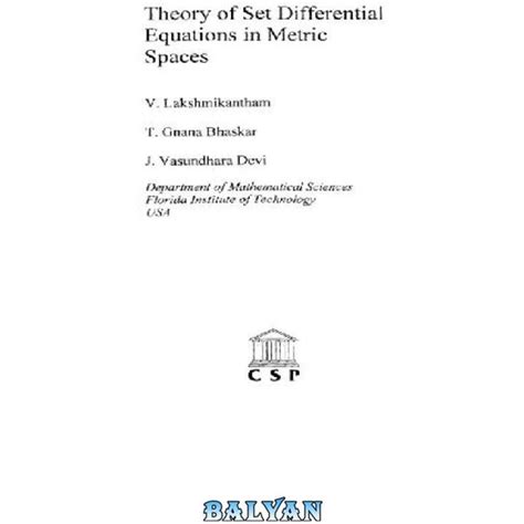 خرید و قیمت دانلود کتاب Theory Of Set Differential Equations In Metric Spaces ا نظریه معادلات