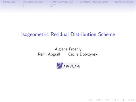 Pdf Isogeometric Residual Distribution Scheme