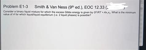 solved problem e1 3 smith and van ness 9th ed eoc 12 33