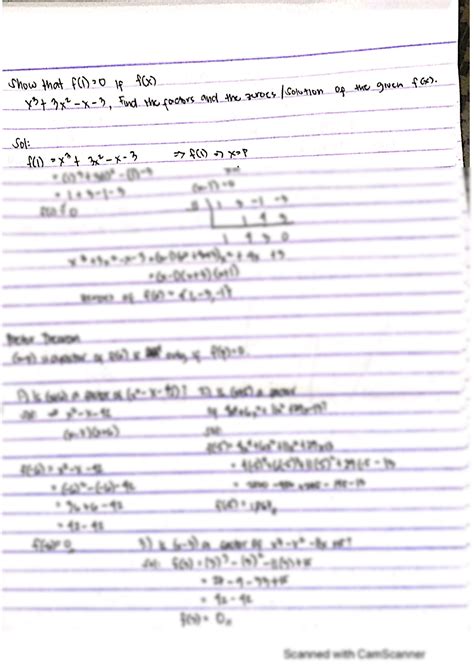 SOLUTION Factor Theorem Exercise Tutor Studypool