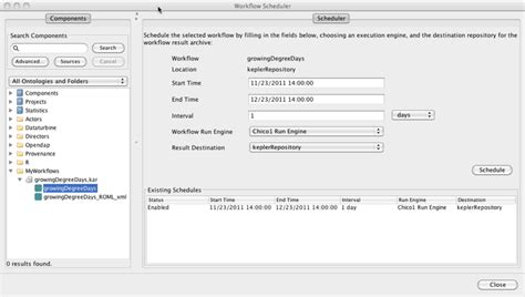 Workflow Scheduler Gui — Kepler
