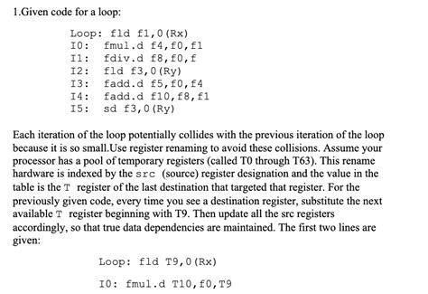Solved Given Code For A Loopeach Iteration Of The Loop