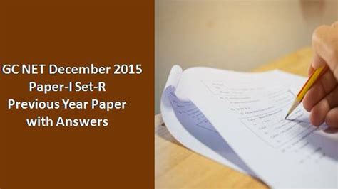 Practice Ugc Net December 2015 Paper I Set R Previous Year Paper With