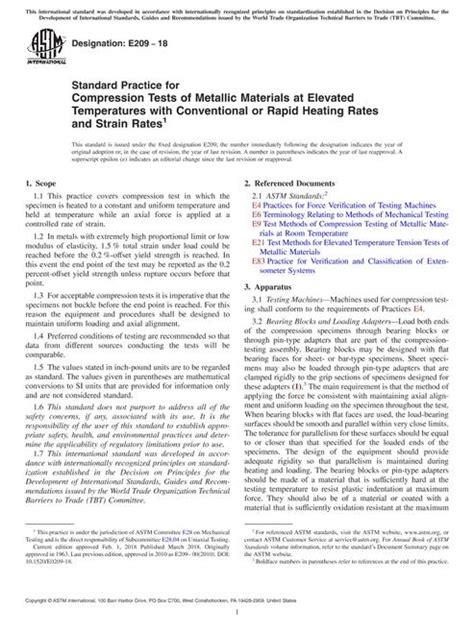 Astm E209 18 Pdf Download International Engineer Standards Online