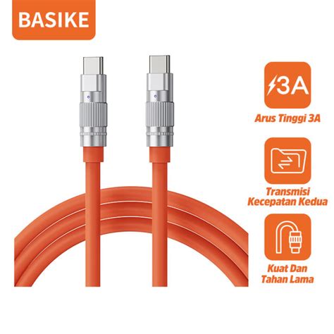 Basike Kabel Data Type C To Type C W Quick Charger Qc Fast Charging Converters Mobile