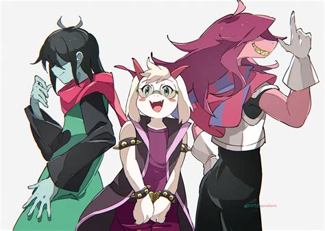 Kris Susie And Ralsei Deltarune Drawn By Sonokare Danbooru