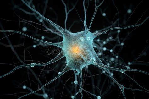 Closeup View Of Human Neurons In Brain And Neuron Connections In 3d
