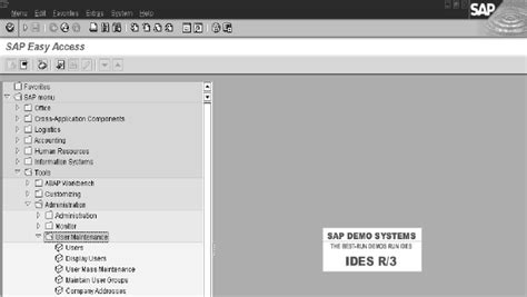 Sap R 3 Menu Path To User Maintenance Download Scientific Diagram