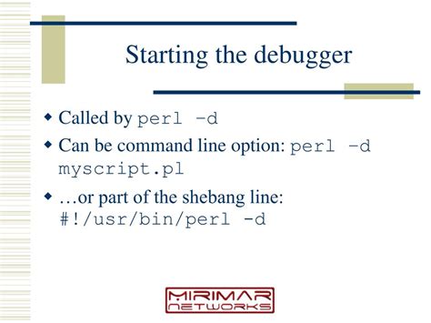 Ppt The Perl Debugger Powerpoint Presentation Free Download Id3352856