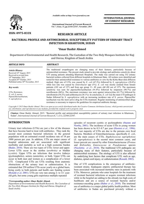 Pdf Bacterial Profile And Antimicrobial Susceptibility Pattern Of