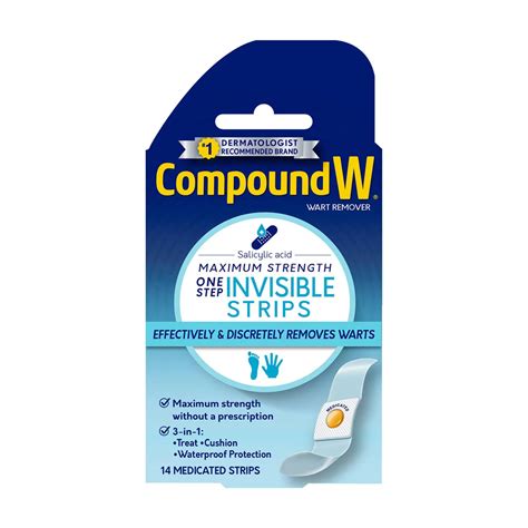 Buy Compound W Maximum Strength One Step Invisible Wart Remover Strips