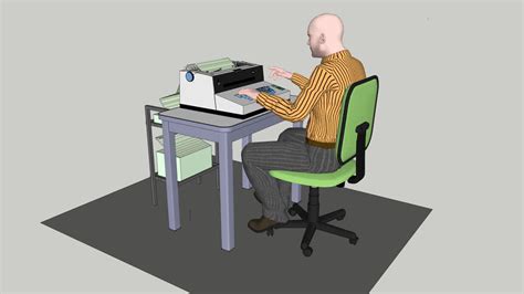 Ibm 1816 Printer Keyboard 1964 3d Warehouse