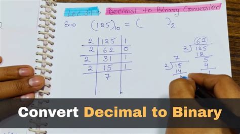 Lec 23 How To Convert Decimal To Binary Easily 2 Examples