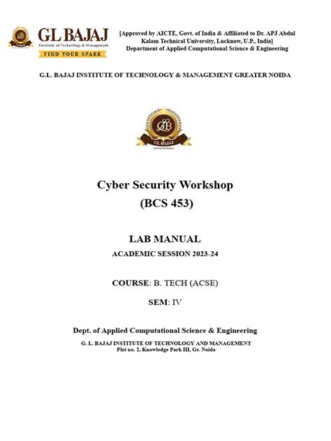 Cyber Security Workshop Lab Manual Pdf Transmission Control Protocol Denial Of Service Attack