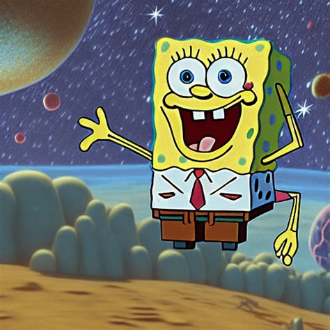 Spongebob In Outer Space Graphic · Creative Fabrica