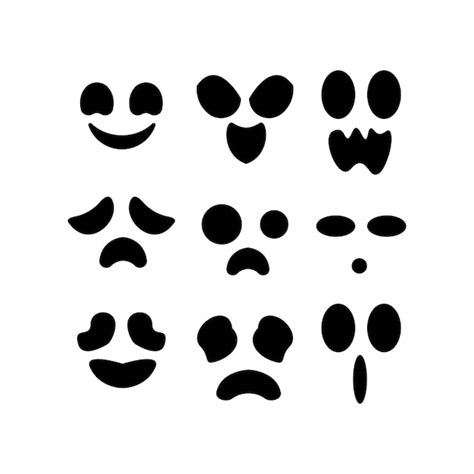 Premium Vector Vector Lovely Halloween Ghost Face Collection