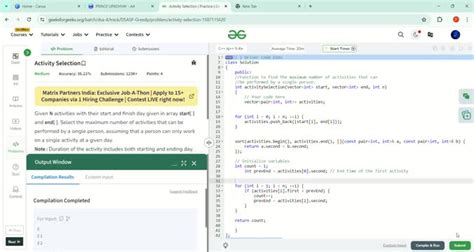 prince kumar upadhyay on linkedin greedy sorting activityselection