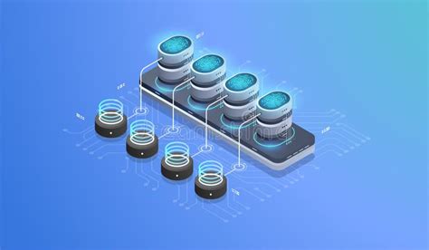 Digital Security Access With Biometrics Data Touch Biometrics Technology Vector Illustration Of