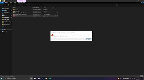 windows cannot access the specified device path or file valorant at