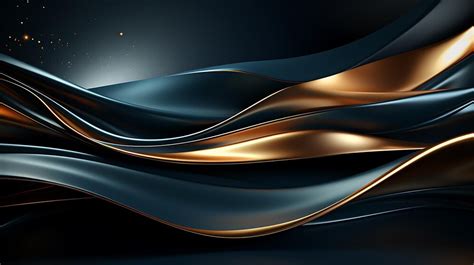 Abstract Waves Of Dark And Metallic Colors Creating A Dynamic Visual Effect Premium Ai