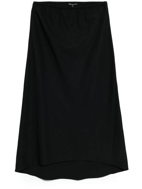 James Perse Falda Con Corte Al Bies Negro Farfetch Mx