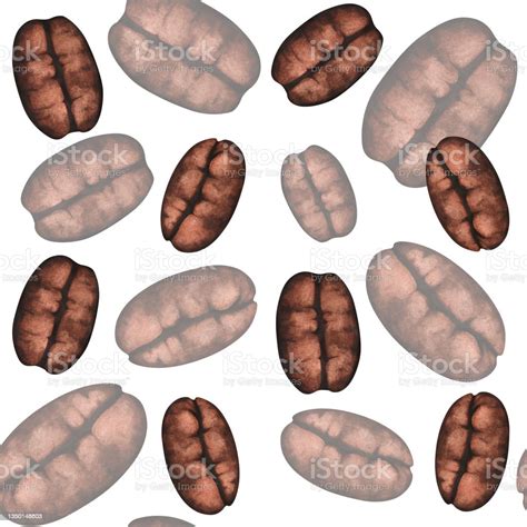 커피 콩의 매끄러운 패턴 수채화 빈티지 일러스트 당신의 디자인에 대한 갈색에 대한 스톡 벡터 아트 및 기타 이미지 갈색